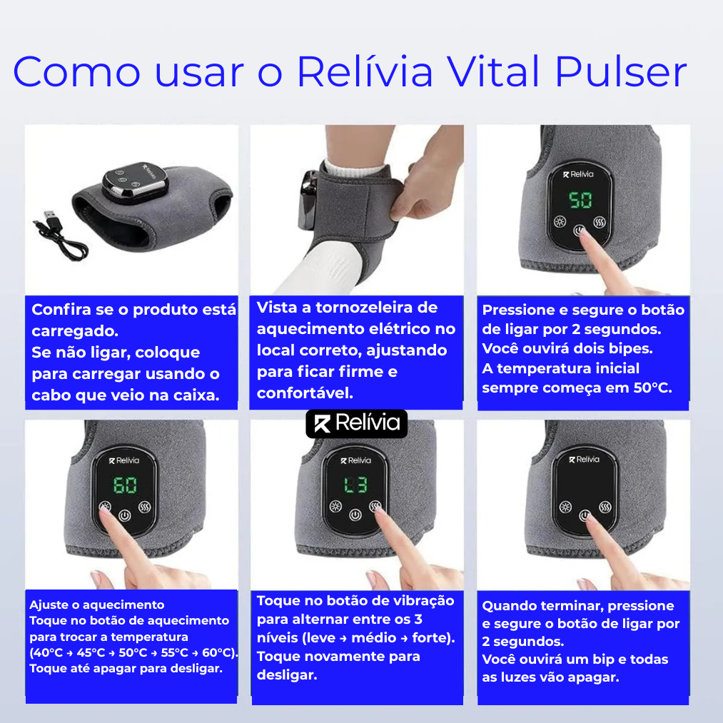 Massageador Vital Pulser Terapia 3 em 1 – Relívia Brasil